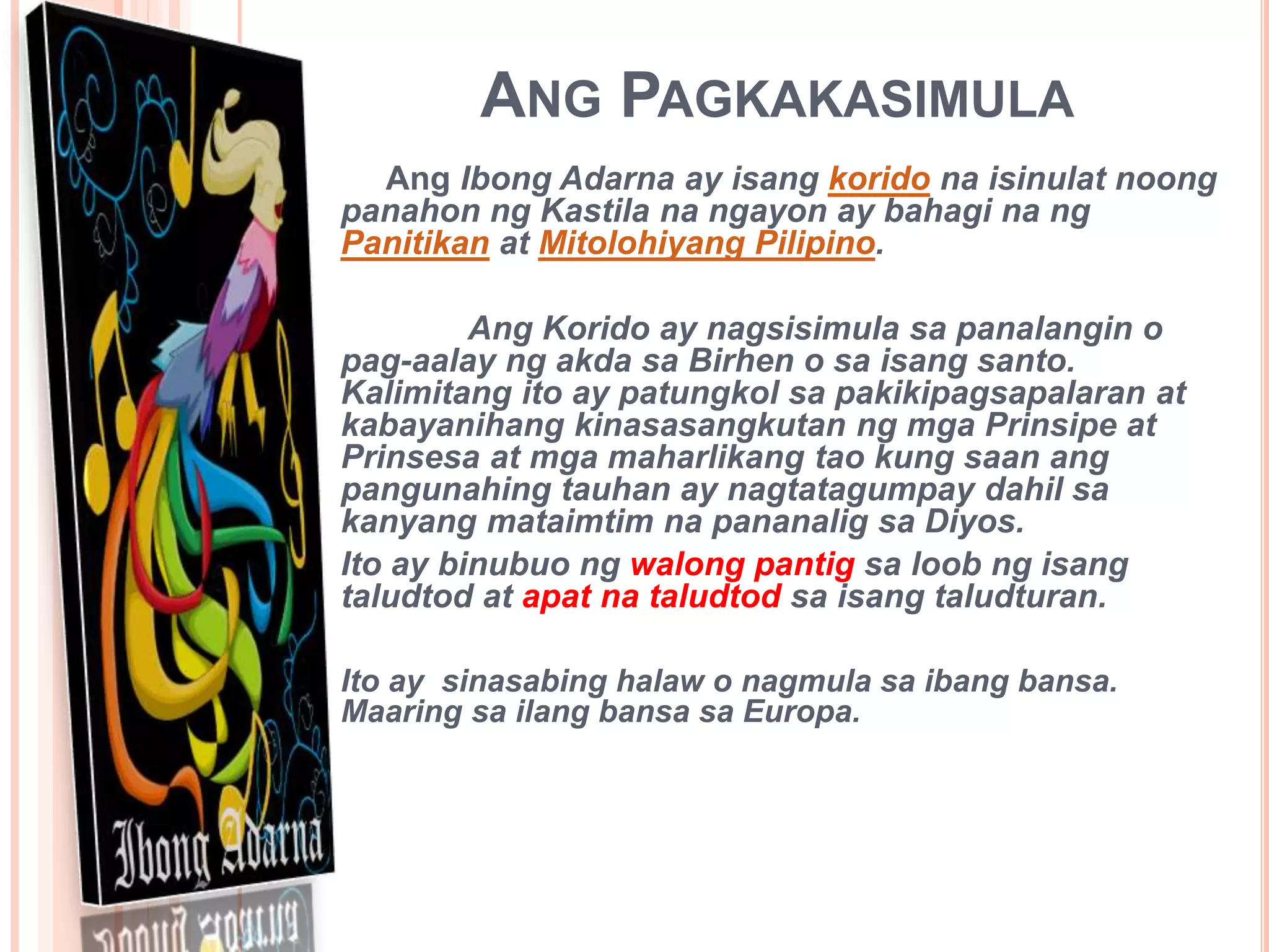 Ibong Adarna (Panimula at Kasaysayan).pptx