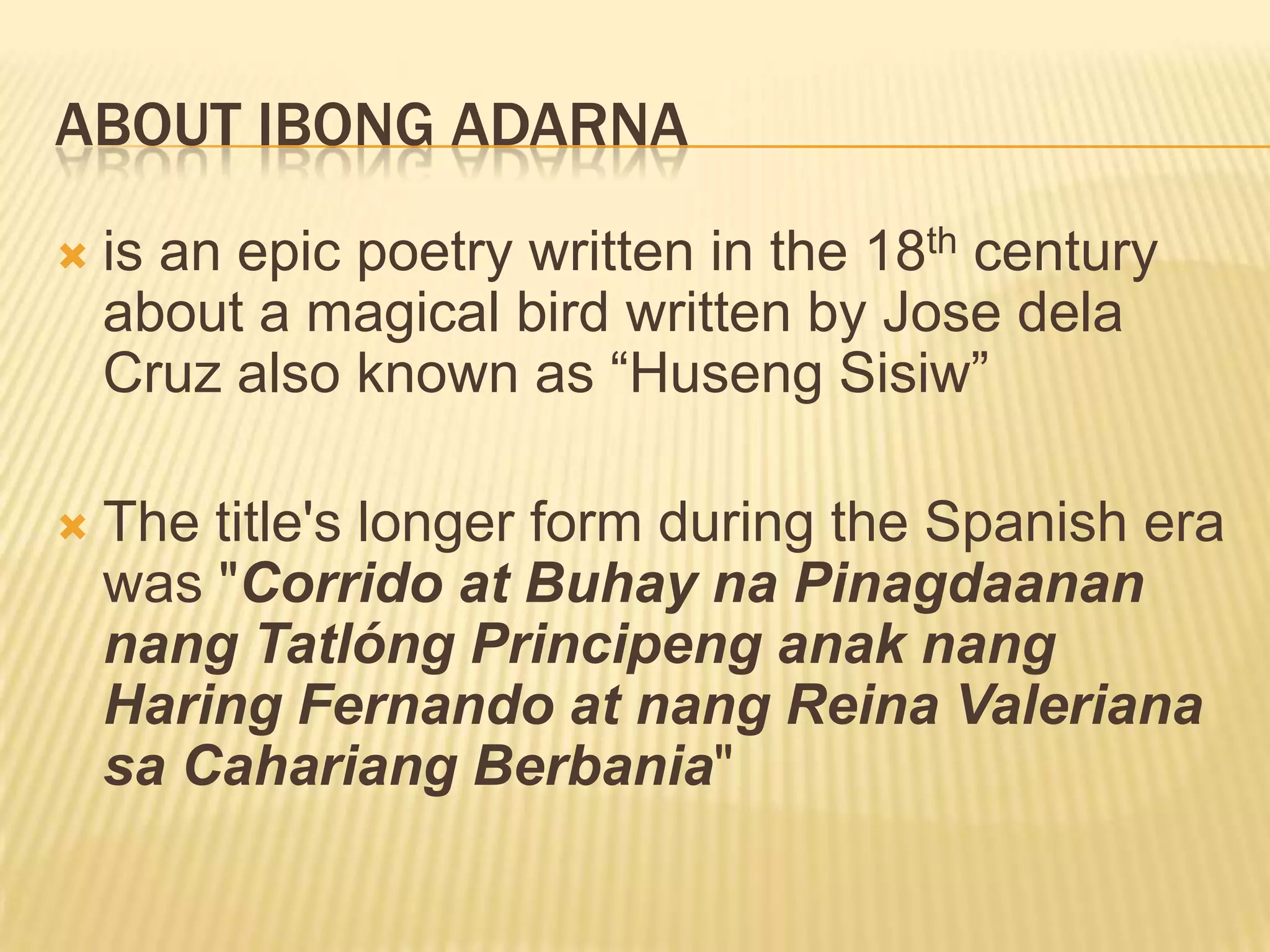 Ibong adarna powerpoint | PPTX