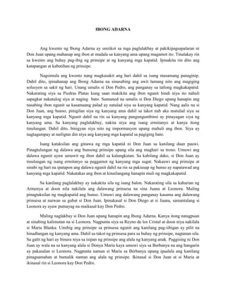 Alamat Ng Ibong Adarna