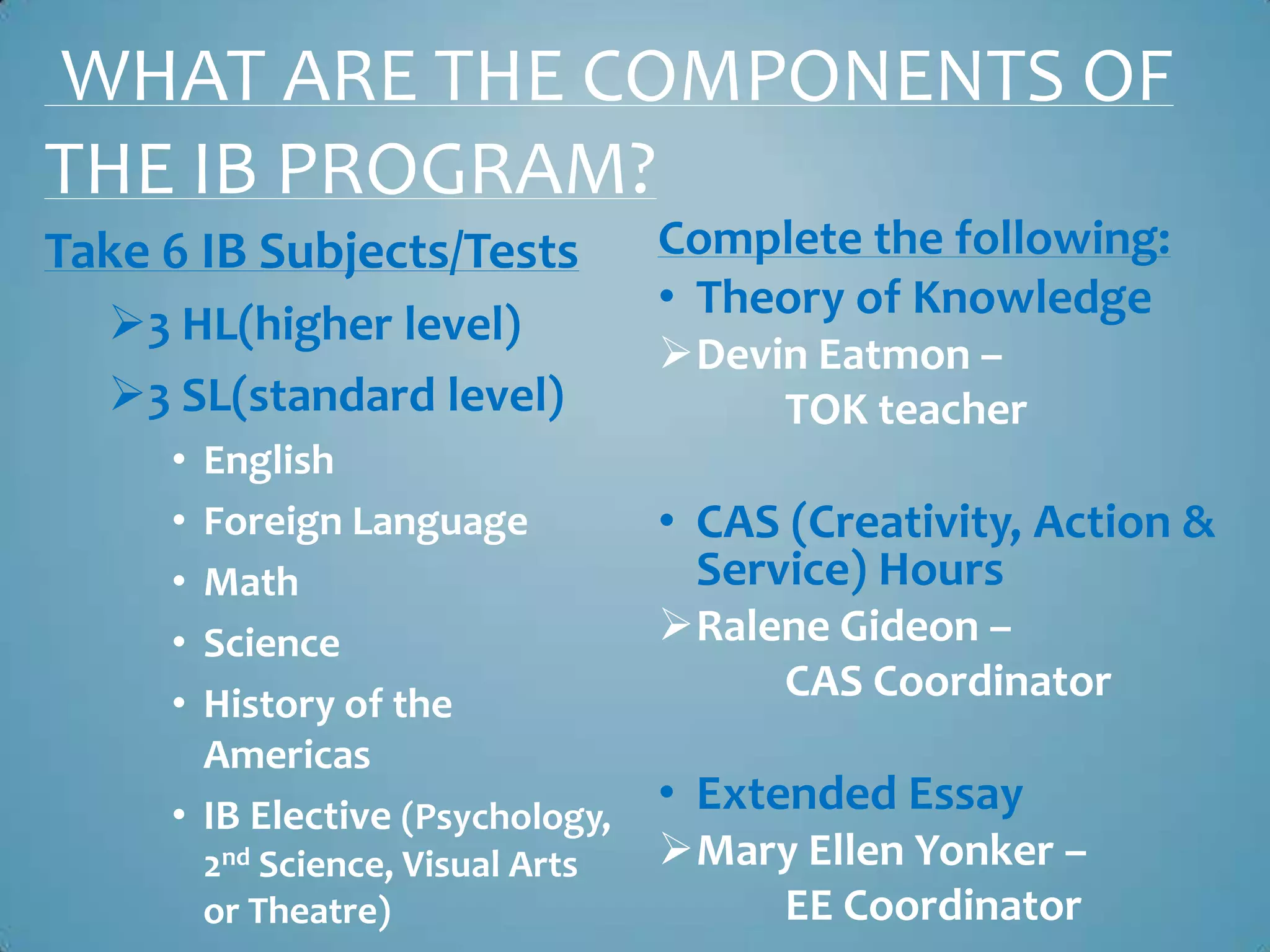 Ib open house 2013 updated | PPTX