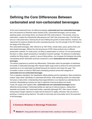 Carbonated and Non-Carbonated Beverages: Manufacturing Differences ...