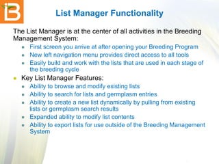 PAG XXII 2014 – The Breeding Management System (BMS) of the Integrated ...
