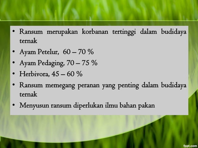 Ilmu bahan pakan ternak serta nutrisi ternak | PDF
