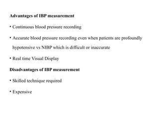 Invasive Blood pressure monitoring presentation | PPTX