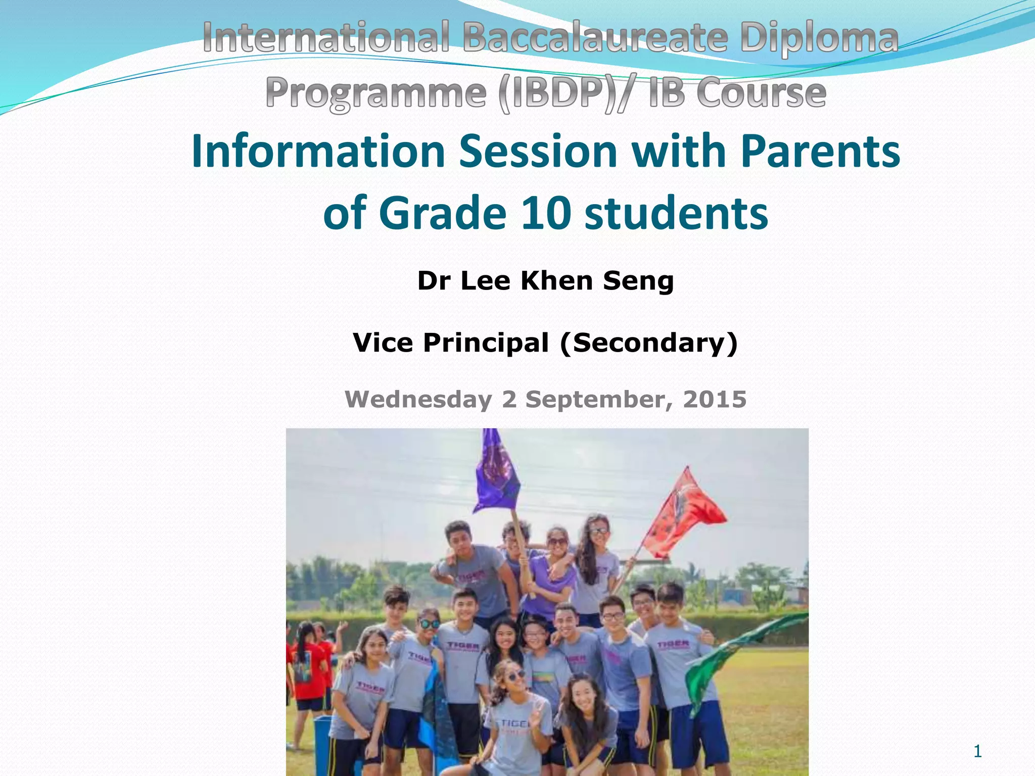 IB Parents' Info Session | PPTX