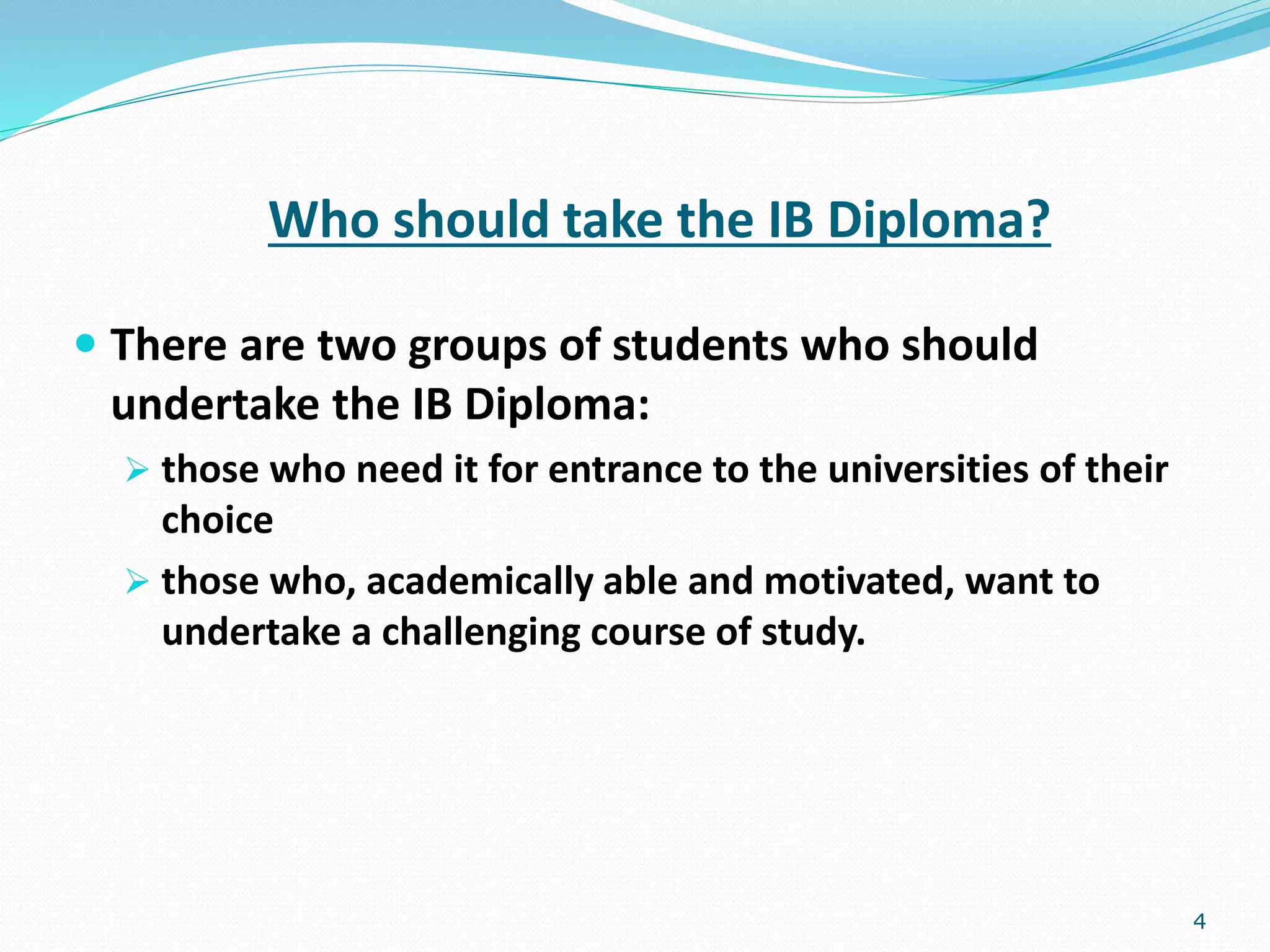 IB Parents' Info Session | PPTX