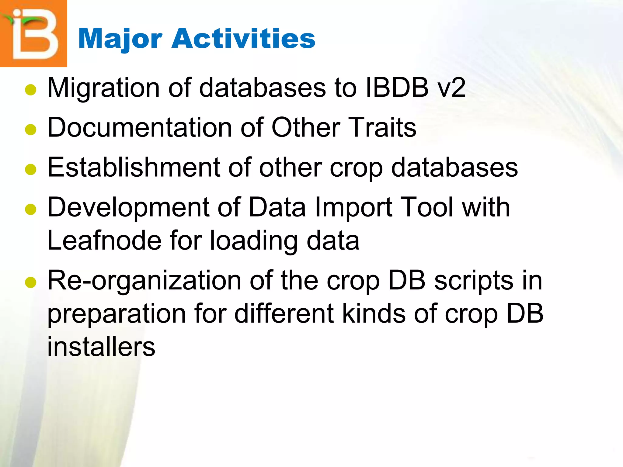 GRM 2014: Arllet Portugal on Data Management Activities | PPT