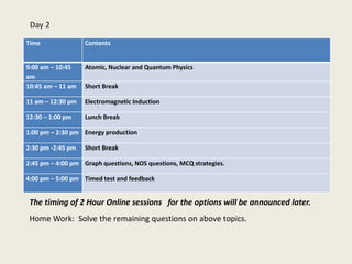 IB Physics mindful revision course | PPT