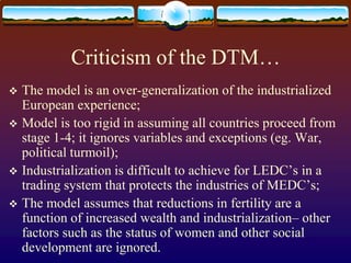 Ib population overview malthus and dtm | PPT | Geography | Science