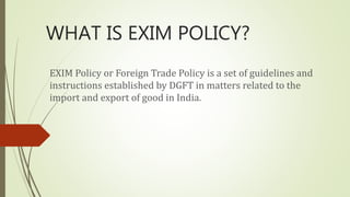 International trade theories and EXIM policy | PPTX