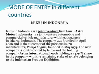 ISUZU PRODUCT MIX | PPTX