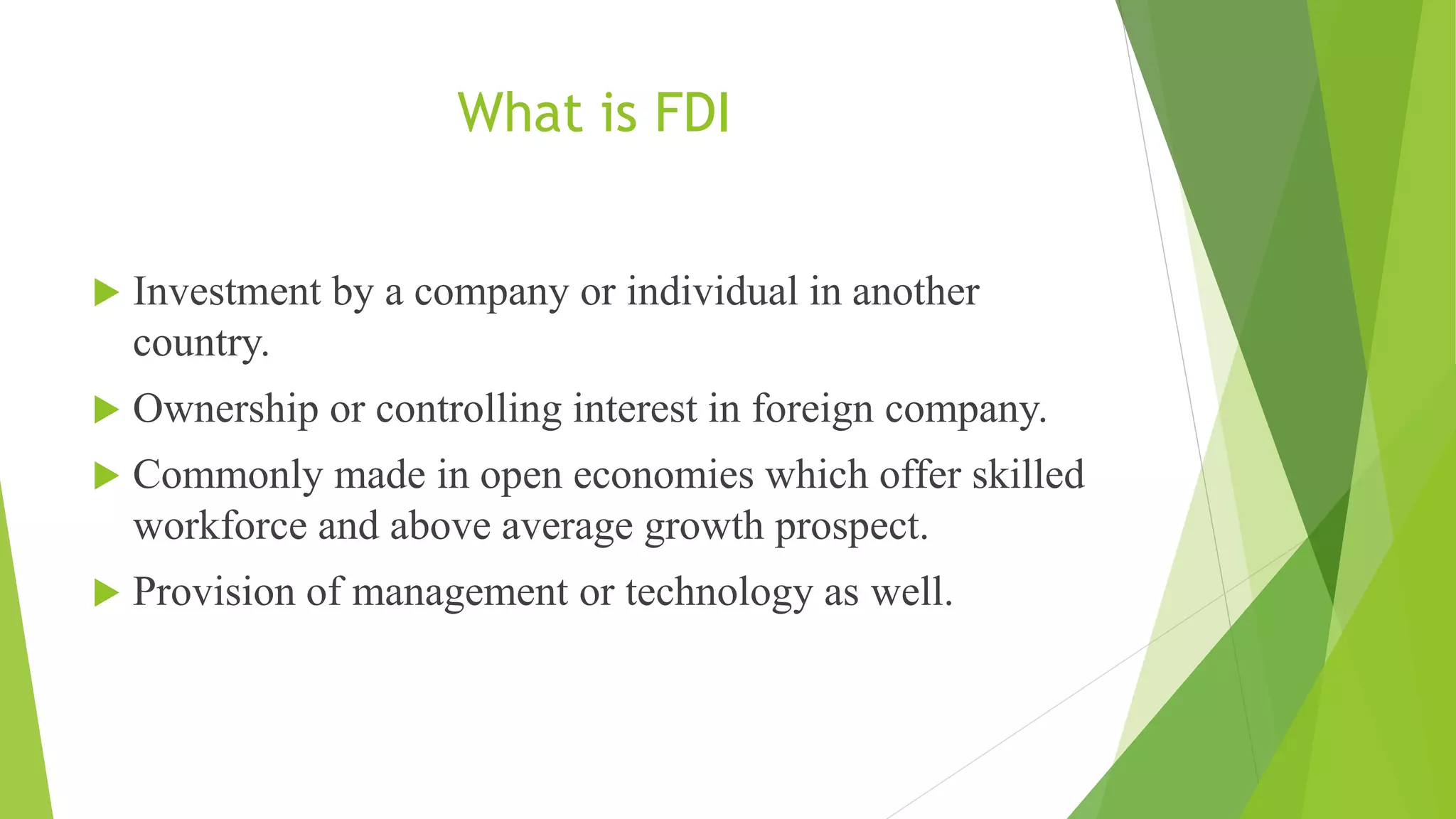 International business - FDI | PPTX