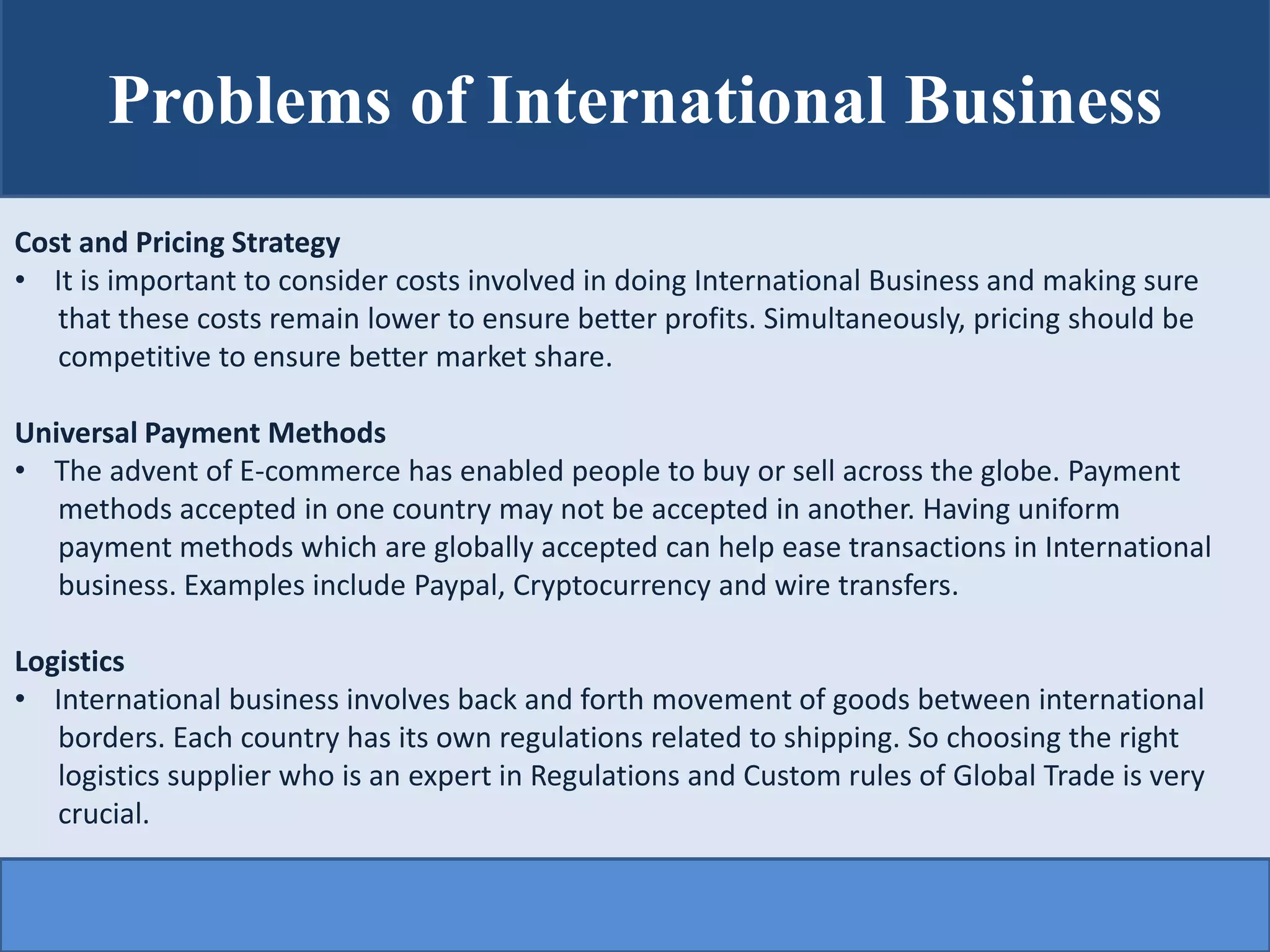 Introduction to International Business | PPTX