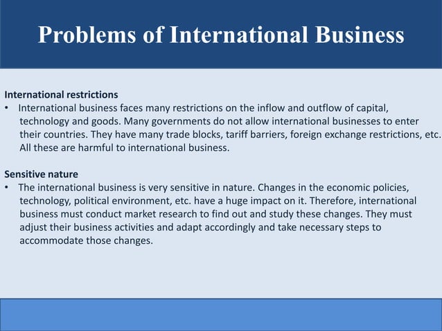 Introduction to International Business | PPTX | Large Business | Business