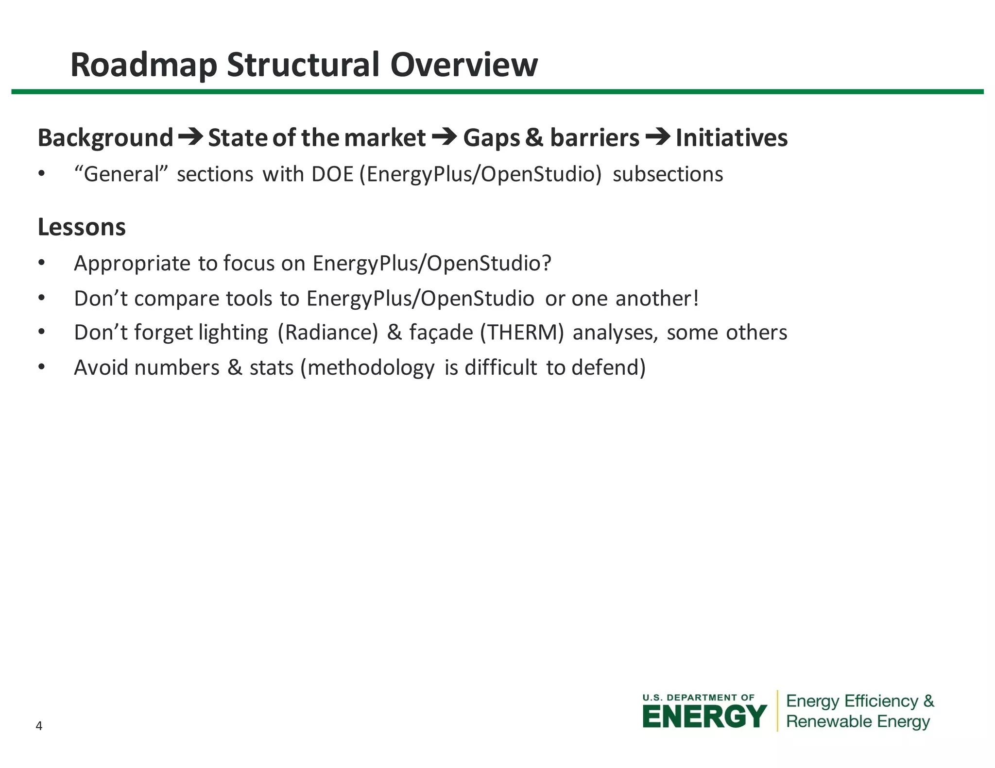 Department of Energy Energy Modeling Roadmap | PDF