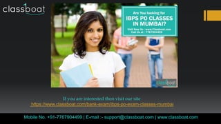Top ibps po classes in mumbai | PPT