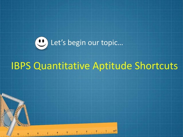IBPS Quantitative aptitude short tricks | PPTX | Educational Assessment | Education
