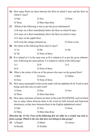 IBPS RRB Group 1 Officers Previous Year question Paper | PDF