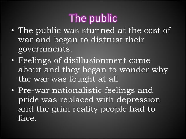 IB Psychology- 20th Century Events WWI ShellShock. | PPT