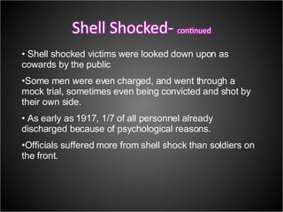 IB Psychology- 20th Century Events WWI ShellShock. | POT
