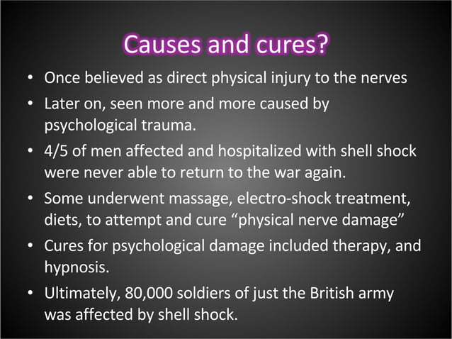 IB Psychology- 20th Century Events WWI ShellShock. | PPT