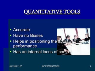Quantitative tools for HR managers | PPT