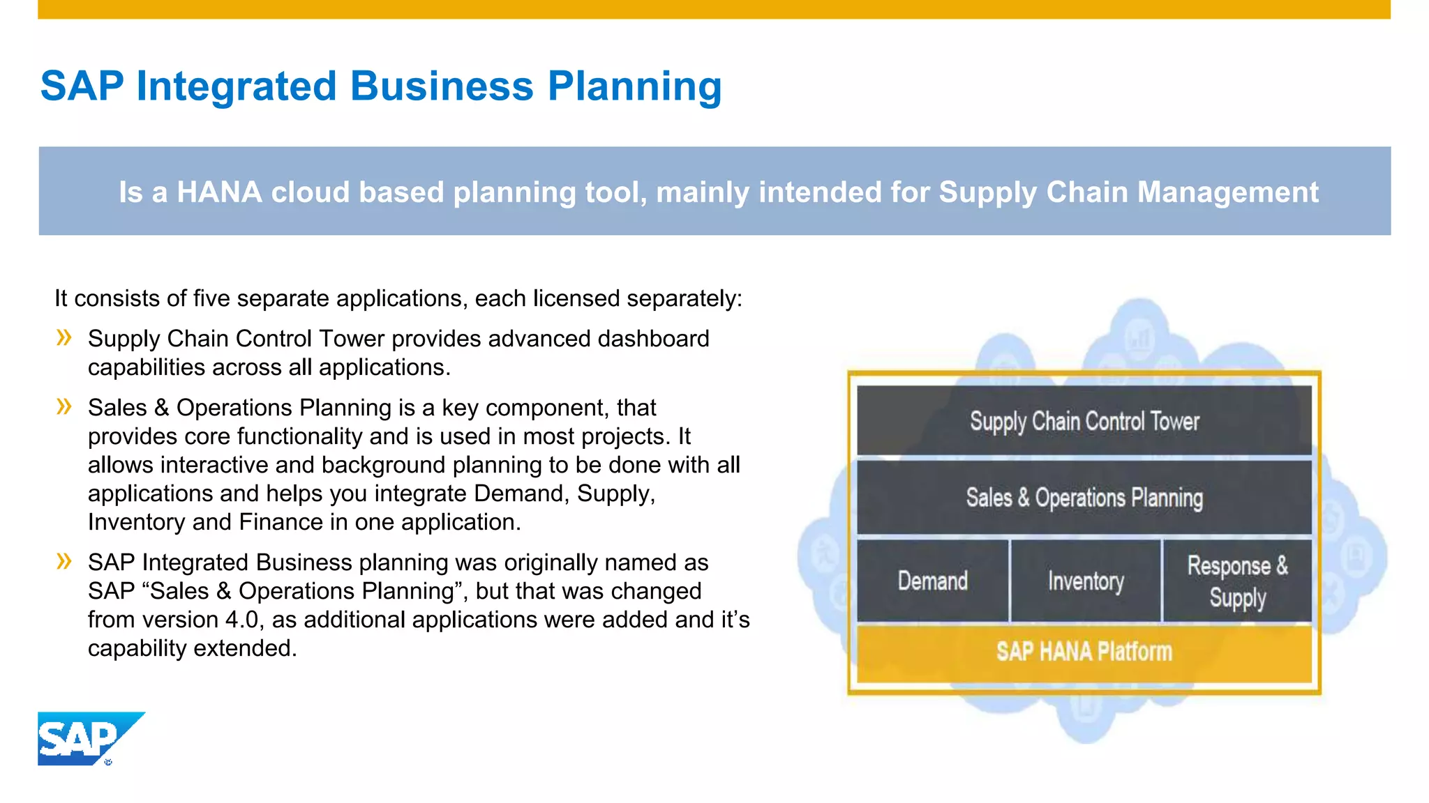 SAP Learning Hub - Integrated Business Planning | PPTX