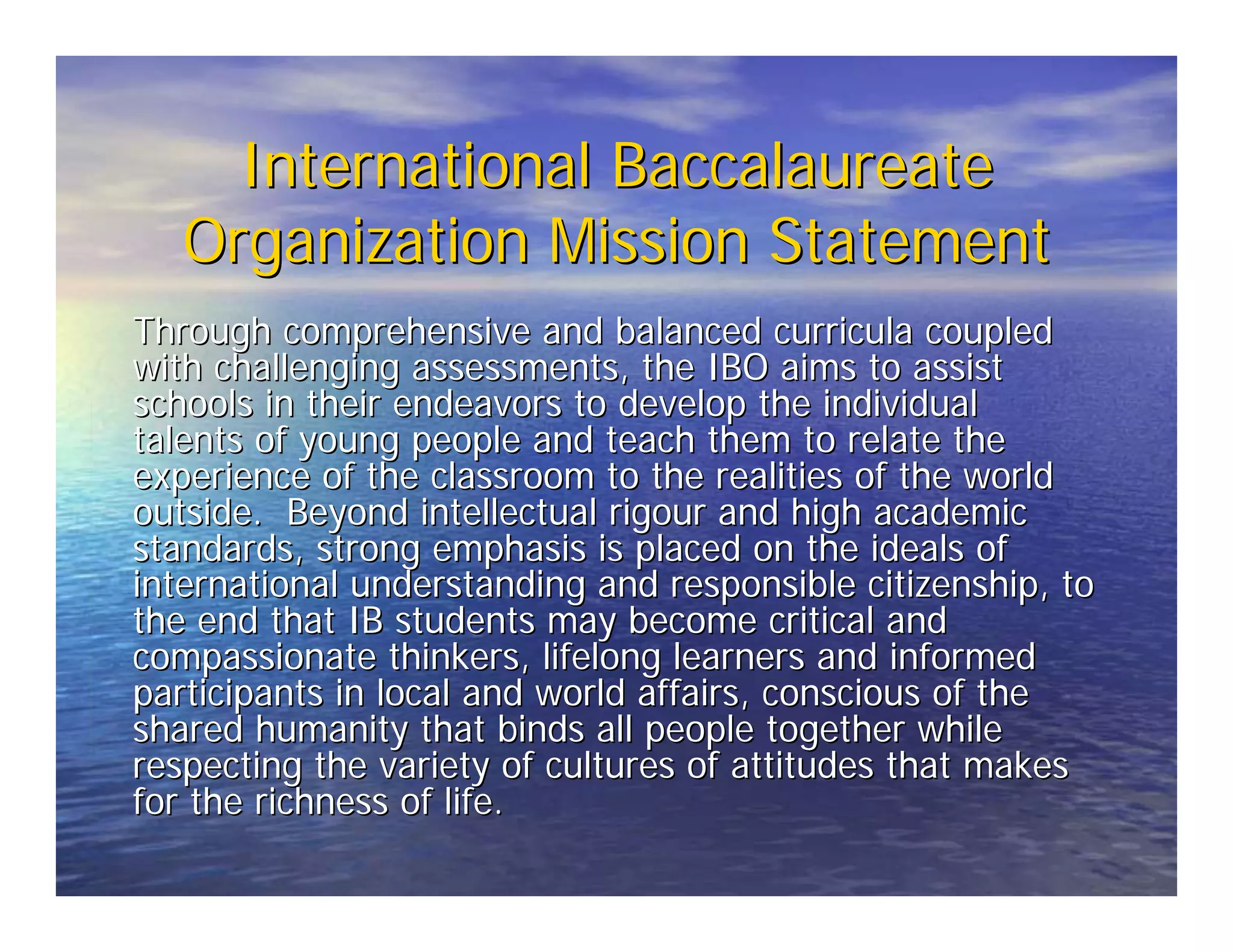 IB Primary Years Program | PDF