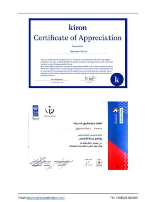 Ibrahim farouk biodiesel expert egypt 2020 | PDF | Email | Internet