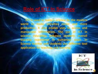 ch3 ict in science mathematics modelling and simulisation | PPT