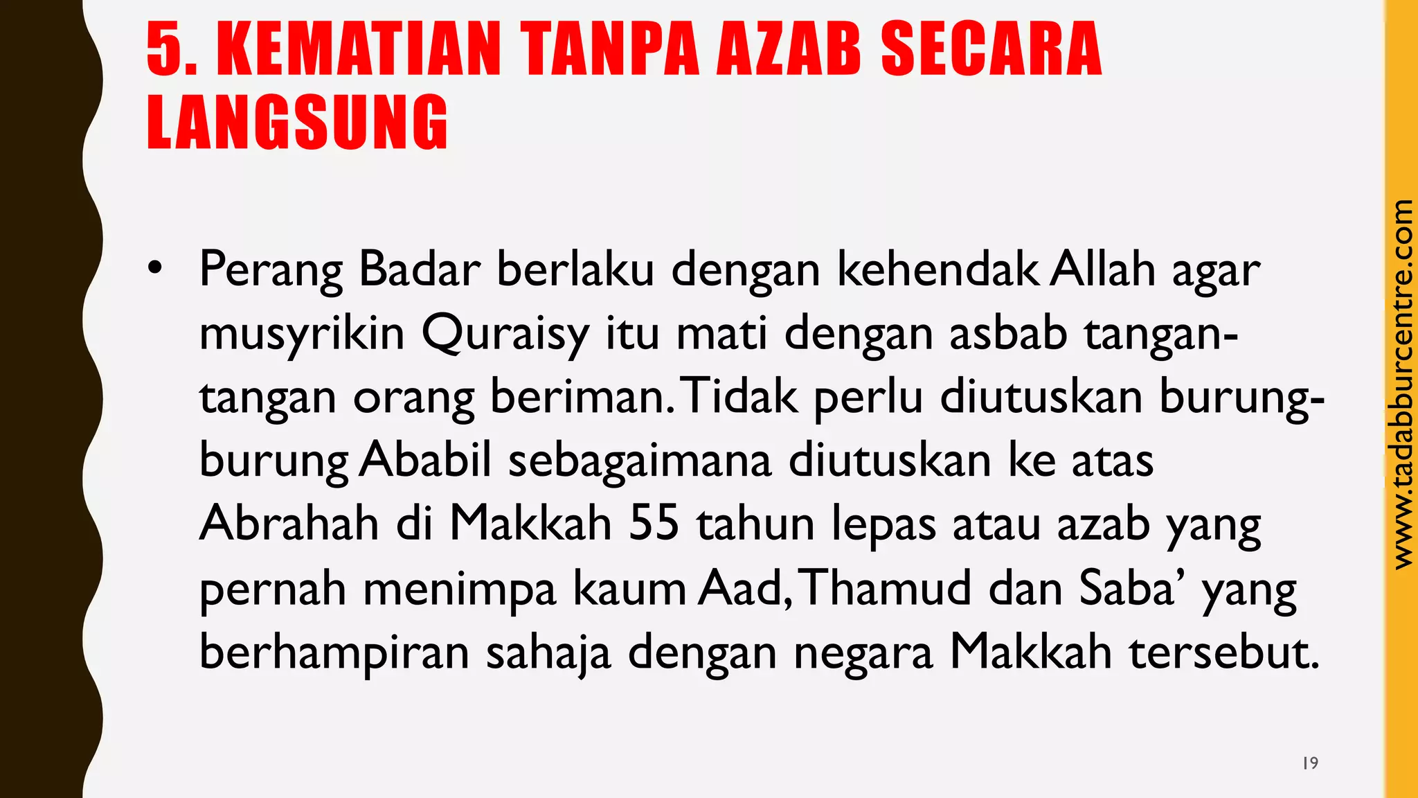 Ibrah Surah al-Anfaal : Memburu Semangat Kemenangan Badar | PPT