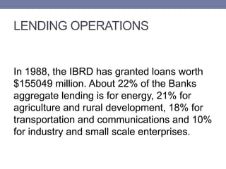 International Bank for Reconstruction and Development | PPTX
