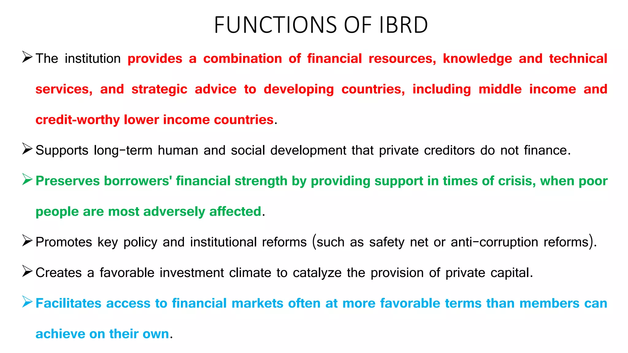 IBRD: International Bank for Reconstruction and Development | PPTX ...