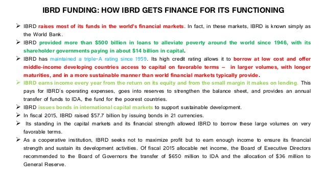 IBRD: International Bank for Reconstruction and Development