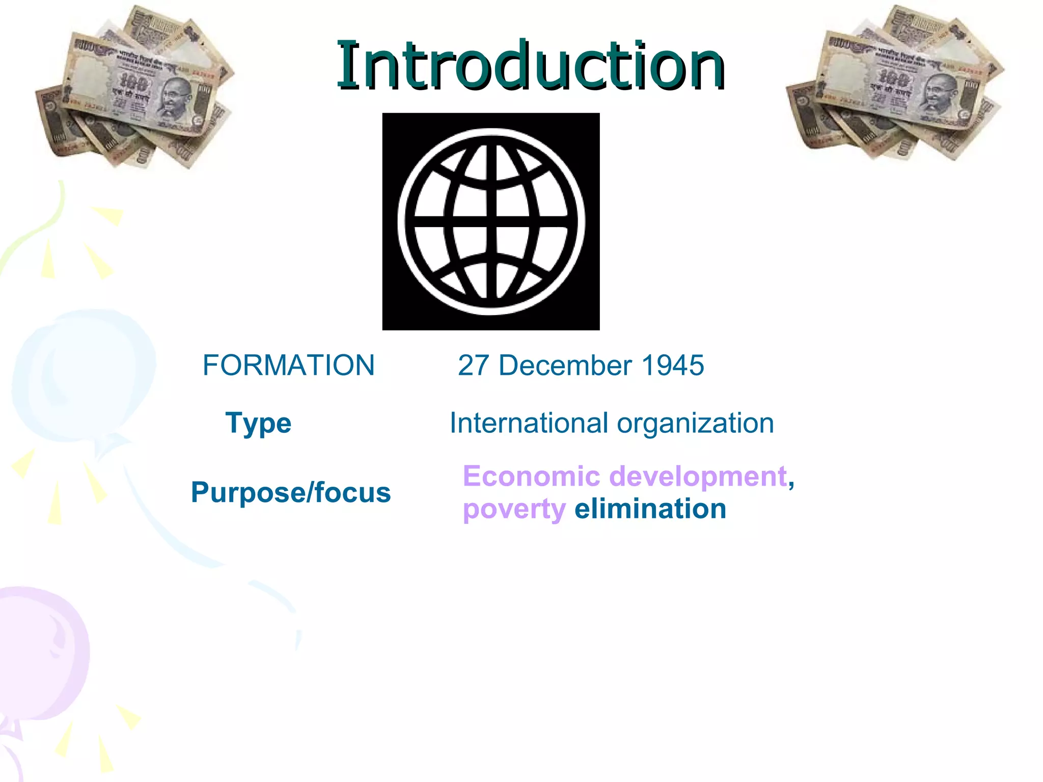 IBRD (International Bank for Reconstruction and Development) | PPT