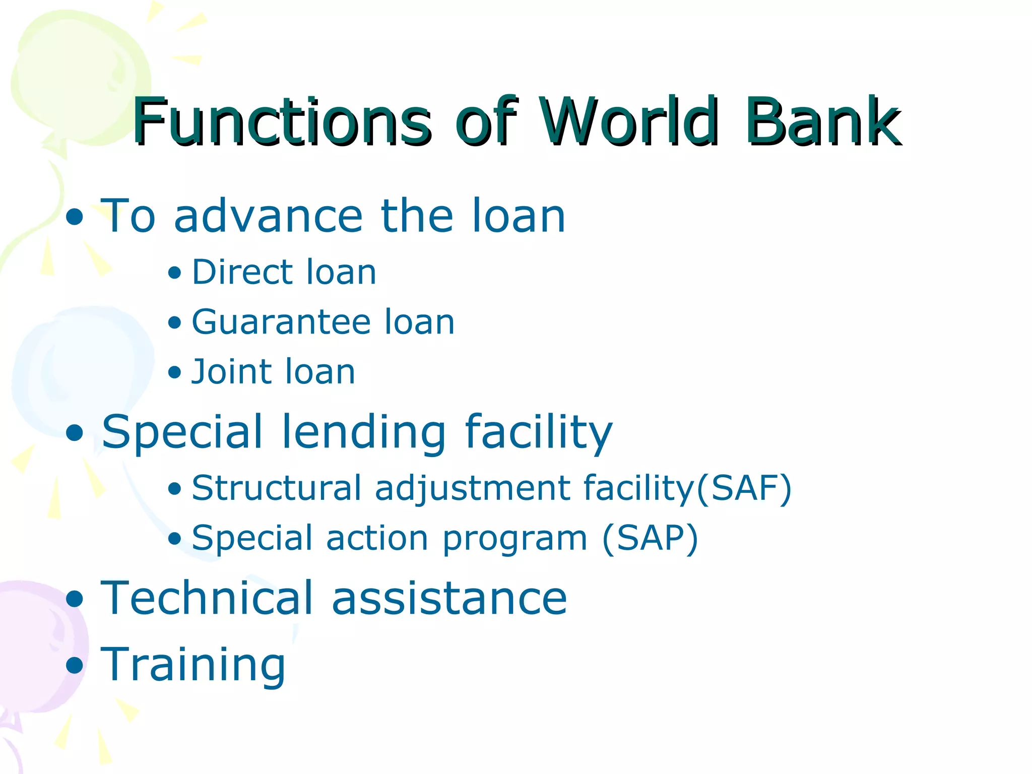 IBRD (International Bank for Reconstruction and Development) | PPT