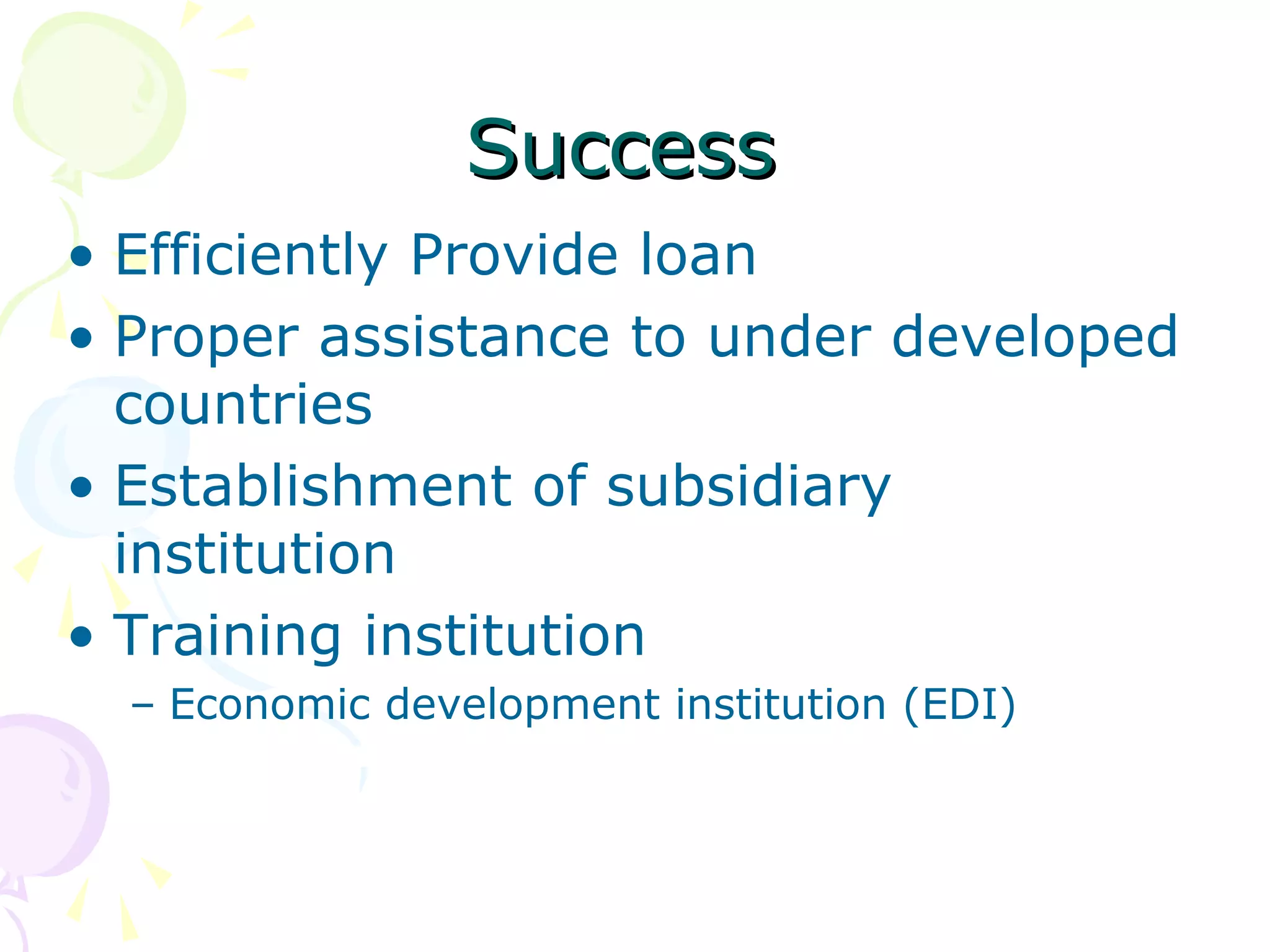 IBRD (International Bank for Reconstruction and Development) | PPT