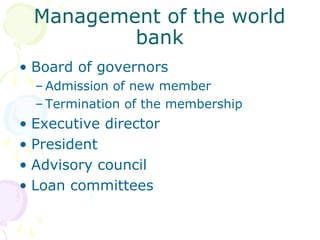 IBRD (International Bank for Reconstruction and Development) | PPT