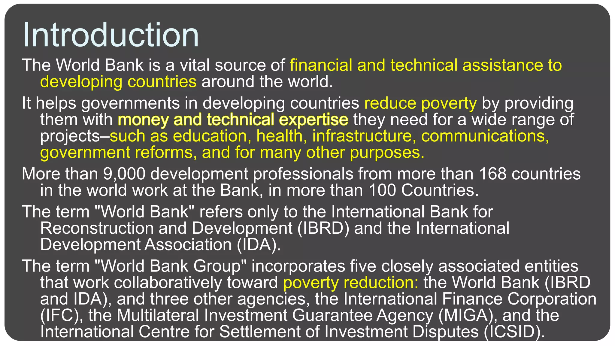 International Bank for Reconstruction and Development (IBRD) | PPTX