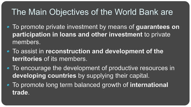 International Bank for Reconstruction and Development (IBRD) | PPTX