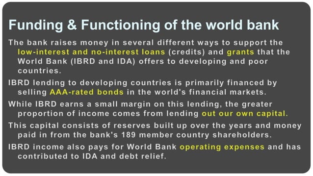 International Bank for Reconstruction and Development (IBRD) | PPTX