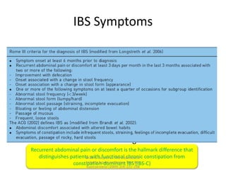 Irritable Bowel Syndrome Part 1 - Dr Vivek Baliga | PPTX