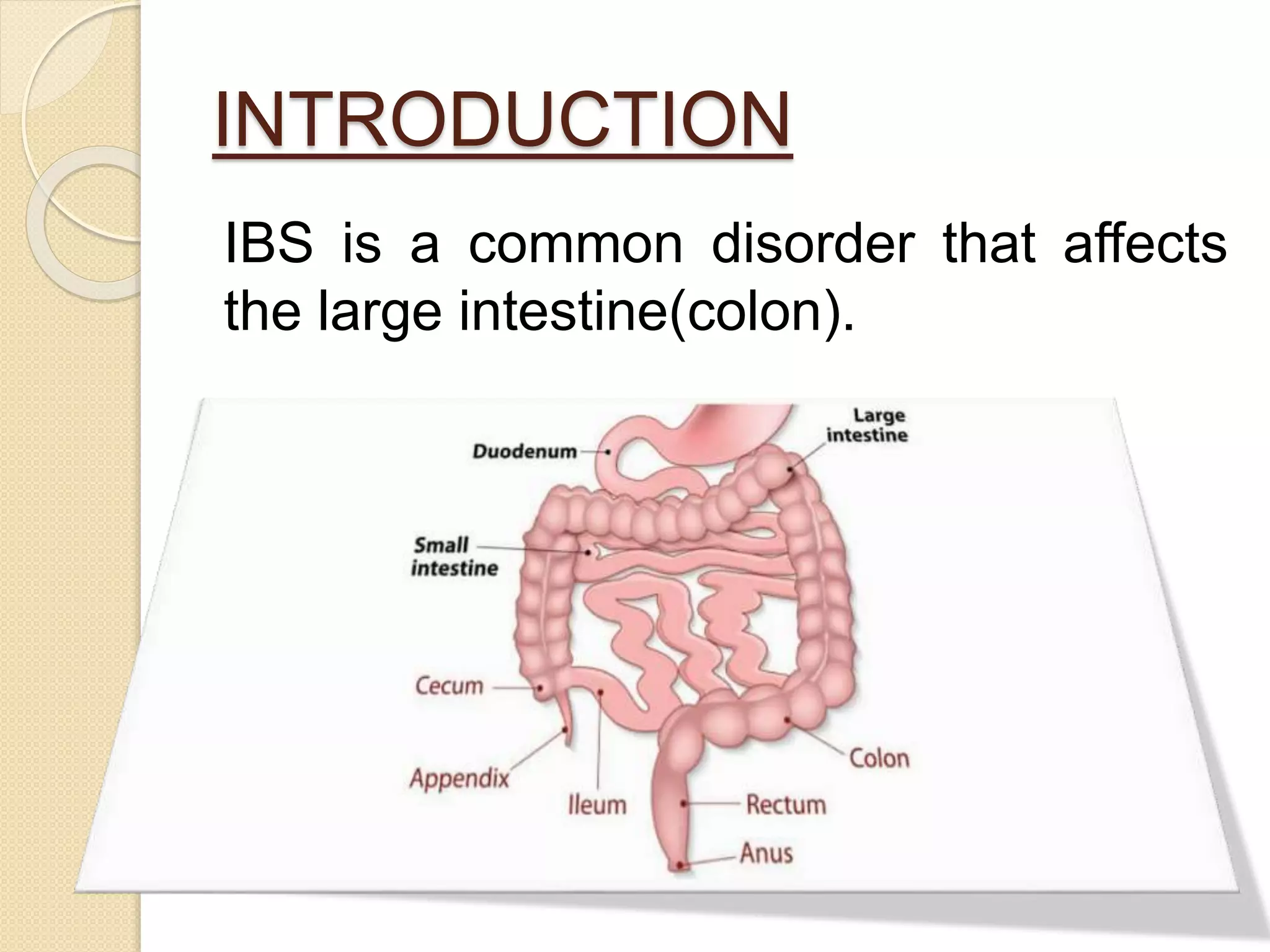 IRRITABLE BOWEL SYNDROME(IBS) WITH NURSING MANAGEMENT | PPTX
