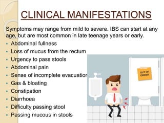 IRRITABLE BOWEL SYNDROME(IBS) WITH NURSING MANAGEMENT | PPTX