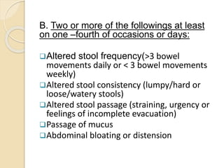IRRITABLE BOWEL SYNDROME(IBS) WITH NURSING MANAGEMENT | PPTX