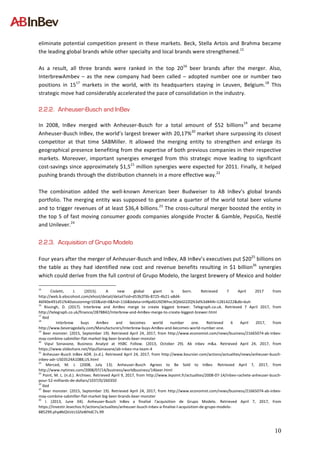 Ab InBev Internationalisation Strategy | PDF