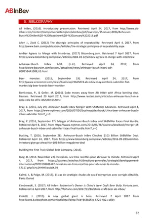 Ab InBev Internationalisation Strategy | PDF