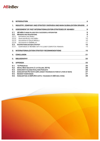 Ab InBev Internationalisation Strategy | PDF