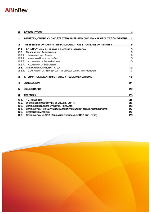 Ab InBev Internationalisation Strategy | PDF