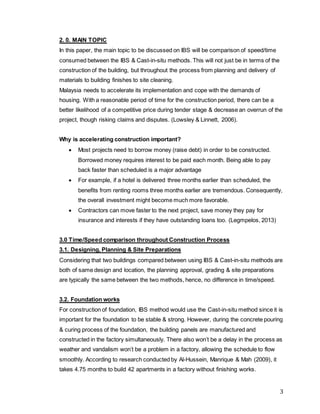 IBS - Individual Assignment (Time comparison between IBS & traditional ...